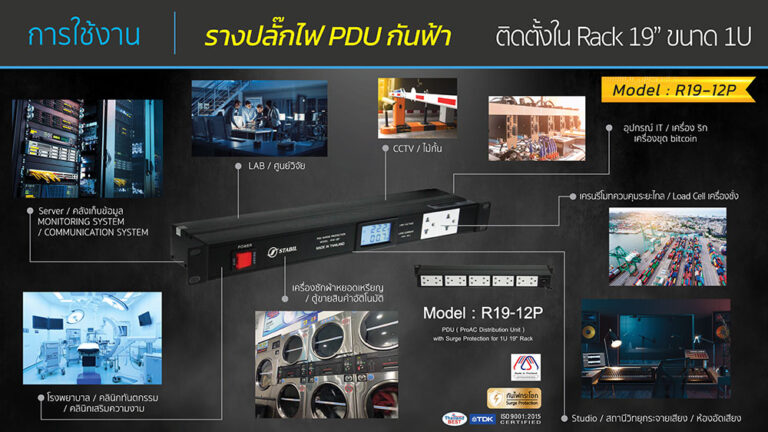 Surge Protector SPD ป้องกันไฟกระชาก ป้องกันฟ้าผ่า หัวล่อฟ้า